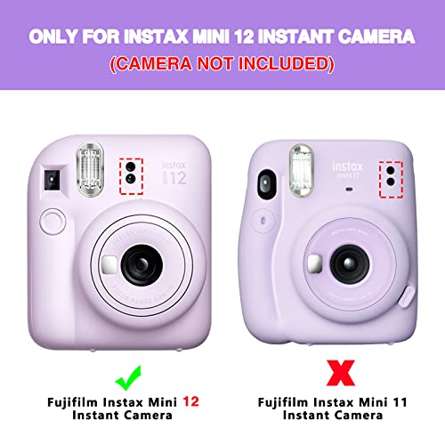 wogozan Silicone Case for Fujifilm Instax Mini 12 Instant Camera Protective Camera Case with Adjustable Shoulder Strap - Light Gradient