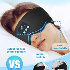 Sleep Headphones Bluetooth Headband Headphones for Sleeping - 10Hrs Sleeping Headphones for Side Sleepers, Bluetooth Sleep Mask Sleep Earbuds, Birthday Christmas Stocking Stuffers Tech Gifts Men Women