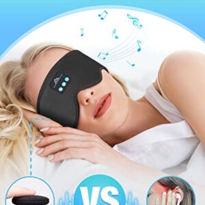 Sleep Headphones Bluetooth Headband Headphones for Sleeping - 10Hrs Sleeping Headphones for Side Sleepers, Bluetooth Sleep Mask Sleep Earbuds, Birthday Christmas Stocking Stuffers Tech Gifts Men Women