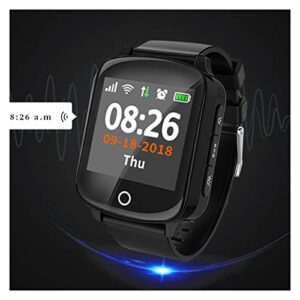 ZUONU Smart Watch Phone Elder SOS GPS Tracker Heart Rate Detection Watch Men Fall Alarm Smartwatch 600mah Pk D100 Watch (Color : Gold)