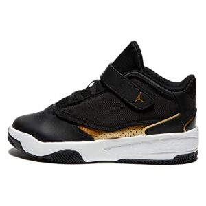 jordan jordan max aura 4 (little kid) black/metallic gold/white 2 little kid m