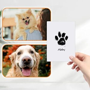 Nabance Paw Print Kit, Dog Nose Print Kit, Mess-Free Paw Print Stamp Pad for Dogs & Cats, 8Pcs Pet Paw Print Impression Kit with Photo Frames, Safe Clean Touch Ink Pads, Nose Print Stamp Pad for Dogs