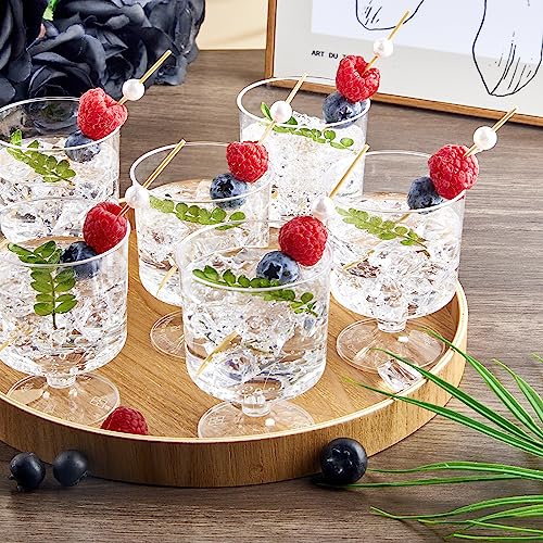 TOFLEN 5 Oz Mini Dessert Cups with Spoons 80 Pcs I Serves 40 I Small Plastic Dessert Goblets Wine Glasses Party Serving Cups for Appetizers, Mousse, Dessert Shot Glasses