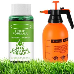 hippie green grass spray, liquid seeding grass lawn green spray, cowboy green grass seed spray, green grass & pest control lawn spray (a)