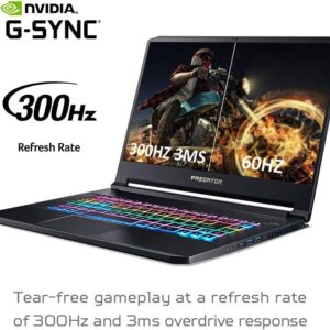 Acer Predator Triton 500 Gaming Laptop, 15.6" FHD NVIDIA G-SYNC Display 300Hz, Intel Core i7-10750H, NVIDIA GeForce RTX 2070 Super, 32GB DDR4 RAM, 1TB NVMe SSD, Wi-Fi 6, RGB Backlit KB