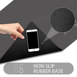 LYGLIGH Ultra Thin Door Mat Indoor Entryway Rugs Non Slip Large Absorbent Inside Door Mat for Front Door Entrance Throw Rugs with Rubber Backing Machine Washable 15.7"×25.6" Black