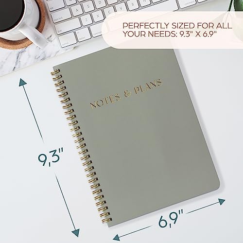 Simplified Daily Planner And Notebook With Hourly Schedule - Aesthetic Spiral To do List Notepad to Easily Organize Your Tasks And Appointments - Stylish Book And School Or Office Supplies For Women