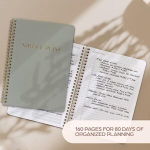 Simplified Daily Planner And Notebook With Hourly Schedule - Aesthetic Spiral To do List Notepad to Easily Organize Your Tasks And Appointments - Stylish Book And School Or Office Supplies For Women