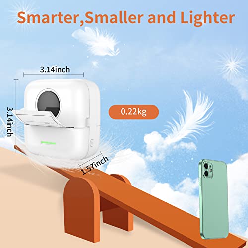 Label Maker Machine with Tape, Portable Bluetooth Label Printer Sticker Maker Machine for Labeling Barcode, Name, Address, Mailing, Organizing, Great for Home, Office, Inkless, USB Rechargeable