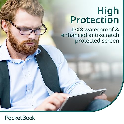 PocketBook InkPad 4 | Eye-Friendly Audio & E-Book Reader | Large 7.8ʺ E-Ink Display | Anti-Scratch Protection | Text-to-Speech Function | Bluetooth® | Built-in Speaker | SMARTlight | IPX8 Waterproof