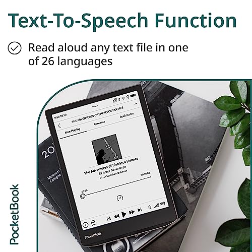 PocketBook InkPad 4 | Eye-Friendly Audio & E-Book Reader | Large 7.8ʺ E-Ink Display | Anti-Scratch Protection | Text-to-Speech Function | Bluetooth® | Built-in Speaker | SMARTlight | IPX8 Waterproof