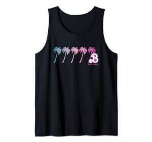 barbie - dream summer gradient palm trees tank top