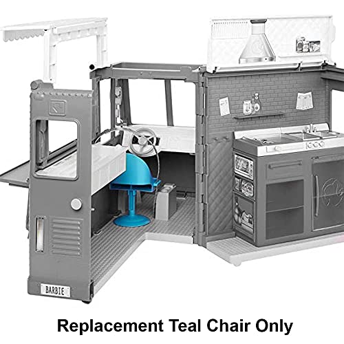 Barbie Replacement Parts for Fresh 'n Fun Food Truck Doll Playset - GMW07 ~ Replacement Teal Chair