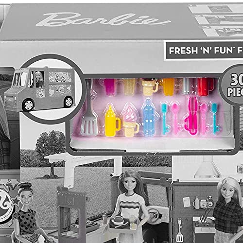 Barbie Replacement Parts for Fresh 'n Fun Food Truck Doll Playset - GMW07 ~ Replacement Drink Cups, Ice Cream and Silverware