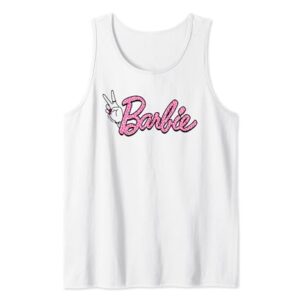 Barbie - Pink Leopard Print Logo Tank Top