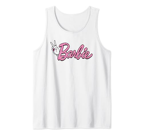 Barbie - Pink Leopard Print Logo Tank Top