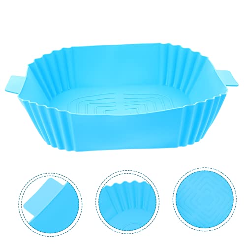 Luxshiny Air Fryer Pan Deep Fryer Airfryer Oven Air Fryer Oven Pan 3pcs Baking Oven Silicone Pot Air Fryer Cooking Pot Non Stick Air Fryer Liner Reusable Silicone Liner Silica Gel