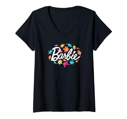 Barbie - Barbie Leaf Logo V-Neck T-Shirt