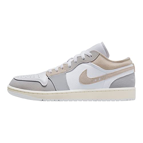 Nike Air Jordan 1 Low Men's Shoes Tech Grey/LT Orewood Brown-White DN1635-002 - Size 10.5