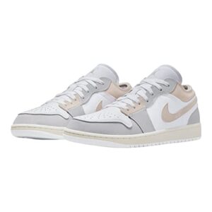 Nike Air Jordan 1 Low Men's Shoes Tech Grey/LT Orewood Brown-White DN1635-002 - Size 10.5