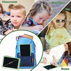 LCD Writing Tablet, 11 Inch Colorful Doodle Board Kids Drawing Tablet, Reusable Electronic Drawing Pad, Toddler Learning Educational Toys Gifts for 3 4 5 6 7 8 Years Old Girls Boys (Green)