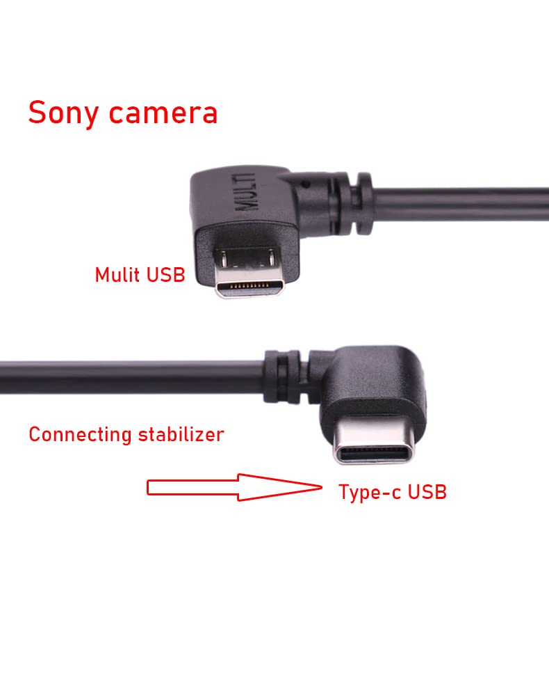 Camulti Multi to USB-C Type C Control Cable for DJI Ronin RSC2 RS2 RS3 RS3 pro RS3 Mini stabilizer Compatible with Sony Camera a6300 a6400 a7M3 a7S2 a7R3 a7R4 a7S3 a7M4