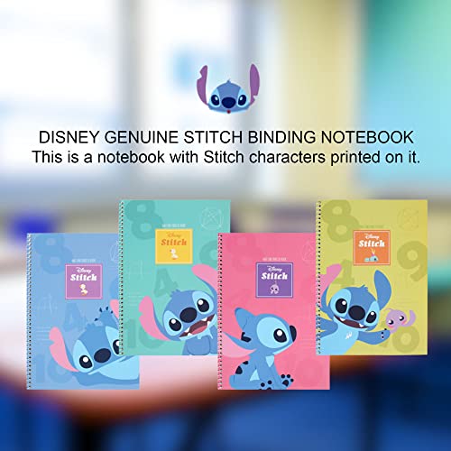 Stitch Character Half Line Spring Note - Cute 10.2 x 7.4 in Spiral Bound Notebook with Unique Half-Lined Pages, Durable Hardcover, Ideal for Writing & Drawing - for Students, Kids and Adults (Green)