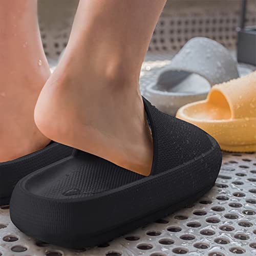 Cloud Slides for Kids, Girls Boys Pillow Slippers Shower Bathroom, Comfort Non-Slip Thick Sole Slippers Summer Beach Shoes for Little Kid/Big Kid