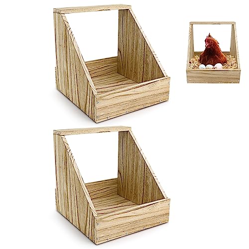 RIFPOD Hens Nesting Box,Single Compartment Chicken Nesting Boxes,Chicken Coop Accessories,Laying Box for Hens,Poultry,Birds,Duck,2 Pack