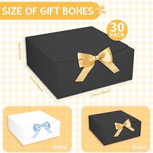 Ireer 30 Pcs Gift Boxes with Lids 10 x 10 x 4 Inch Bridesmaid Proposal Boxes for Presents with Ribbon Paper Gift Boxes for Wedding Birthday Party Baby Shower Anniversaries Packaging Wrapping