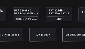 Topping PA7 Series PA7 Plus XLR TRS RCA Input Fully Balanced High Performance Power Amplifiers (PA7 Plus Black)