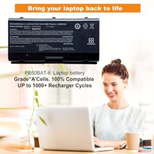 BOWEIRUI PB50BAT-6 Laptop Battery for Clevo PB51RF-G PB70EF-G PB71EF-G for PowerSpec 1720 1520 for Sager NP8371 Notebook 3INR19/66-2 11.1V 62Wh