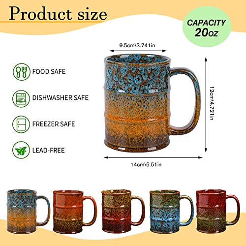 Coffee Mug-Beer Mugs,20 Oz Coffee Cups Ceramic Tea Cup Large Coffee Mug for Office and Home - Dishwasher and Microwave Safe Novelty Coffee Mugs, 1pcs. (Red)