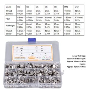 Acorn Hex Cap Nuts, Acorn Cap Nuts, 249Pcs Hex Acorn Cap Nut Assortment Kit M3 M4 M5 M6 M8 M10 DIN1587 304 Stainless