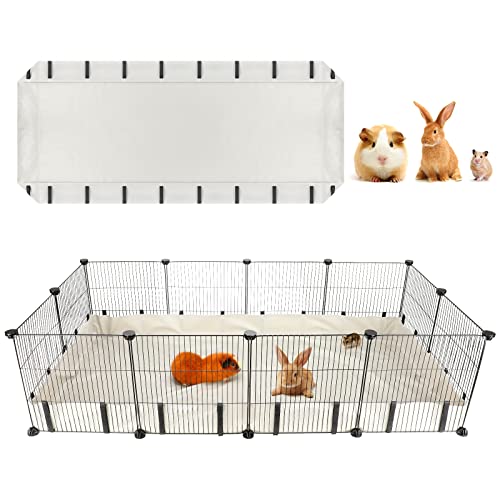 FHTONGE 55.9x28 Guinea Pig Cage Bottom Tarp for C&C Cage Panel, Waterproof Guinea Pig Cage Liner Base Washable Small Animal Cage Bedding for Hamster Chinchilla Hedgehog Ferret Rabbit Habitat(No Cage)