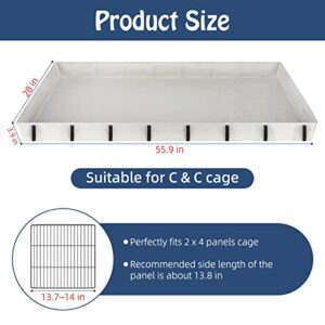 FHTONGE 55.9x28 Guinea Pig Cage Bottom Tarp for C&C Cage Panel, Waterproof Guinea Pig Cage Liner Base Washable Small Animal Cage Bedding for Hamster Chinchilla Hedgehog Ferret Rabbit Habitat(No Cage)