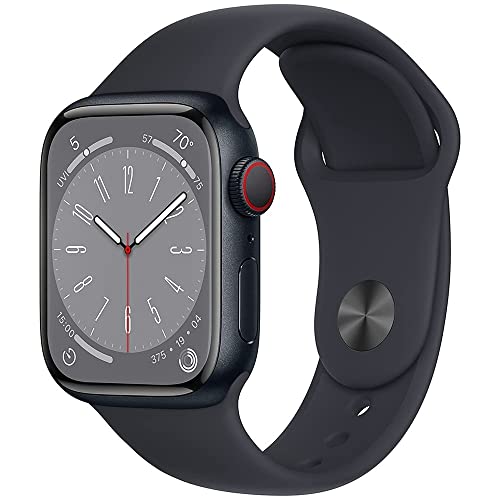 Apple Watch Series 8 (GPS, 45mm) Midnight Aluminum Case with Midnight Sport Band (Renewed Premium)