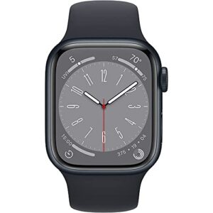 Apple Watch Series 8 (GPS, 45mm) Midnight Aluminum Case with Midnight Sport Band (Renewed Premium)