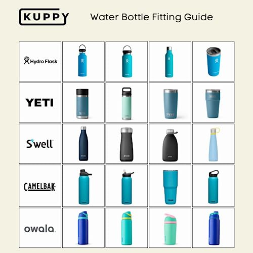 Kuppy Drying Rack for Water Bottles and - Modern Design for Faster Drying - Fits HydroFlask, Yeti, Simple Modern, Camelbak, Hydracy, FrostBuddy and More (Green 4 Pack)