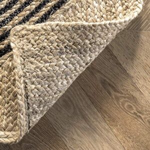 Rugs USA x Arvin Olano Axel Diamond Jute Area Rug, 4' x 6', Natural