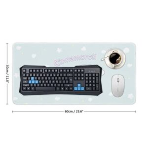 Extended Gaming Mouse pad, Large Gaming Mousepad, Cute Cartoon Desk Mat, Waterproof Anti-Dirty Skid Proof Lockrand Keyboard Mat, Computer Keyboard and Mice Combo Pads Mouse Mat, 60x30cm, 24x12 inch