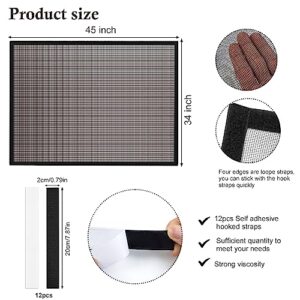 Fireplace Screen Safe Mesh Gate,Fireplace Mesh Screen Curtain Fireplace Safe Barrier Fireplace Net Fireplace Cover Fireplace Doors for Existing Fireplace for Toddler Baby and Pets 45 * 34inch