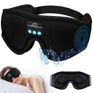 sleep eye mask bluetooth headphones - 3d bluetooth 5.2 headband sleeping headphones comfy side sleeping cool tech gadgets stocking stuffers for men women wife husband dad mom father mother teens