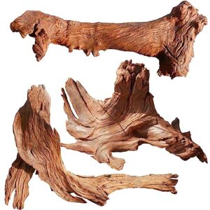 jorewood natural large coral driftwood for aquarium decor fish tank decorations reptile decor, assorted driftwood branch 6-10" 3 pcs…