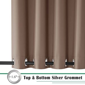 StangH Extra Long Velvet Curtains & Top Bottom Grommet Outdoor Curtains