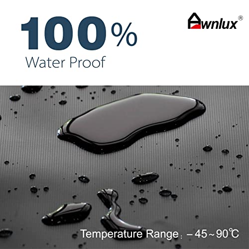 Awnlux 16oz Heavy Duty RV Slide Out Awning Fabric Replacement Premium Grade Vinyl Slide Topper Awning Fabric Replacement for RVs and Campers - 93" x 51", Black