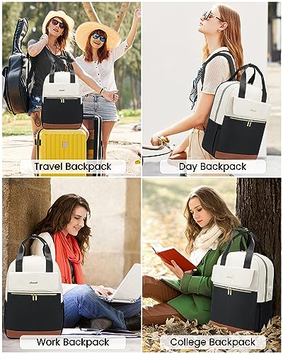 LOVEVOOK Laptop Backpack for Women, Cute Laptop Bag with USB Port, Waterproof Travel Work Backpack Purse, Anti-Theft Backpacks Casual Computer Daypack Nurse Teacher Bag