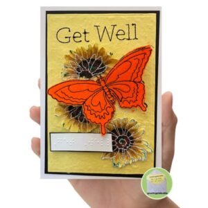 greetingsinbraille | Handmade Handcrafted for Blind People & Visually Impaired Gift | Get Well (3D Applique, Stitched)