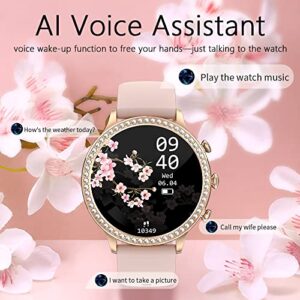 Smart Watch for Women Make/Answer Call Female Health/Heart Rate/Blood Pressure/Blood Oxygen Monitor Message Push Fitness Watch with Step Counter Activity Tracker Compatible with Android iOS Phone