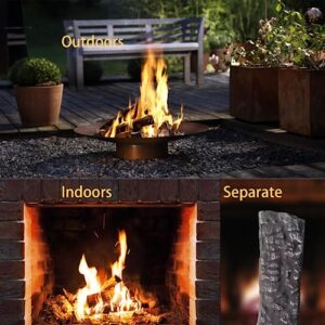 Large Gas Fireplace Logs Set of Ceramic Wood Logs. Use in Indoor, Gas Inserts, Vented, Electric, or Outdoor Fireplaces & Fire Pits. Realistic Clean Burning Accessories (4pcs)